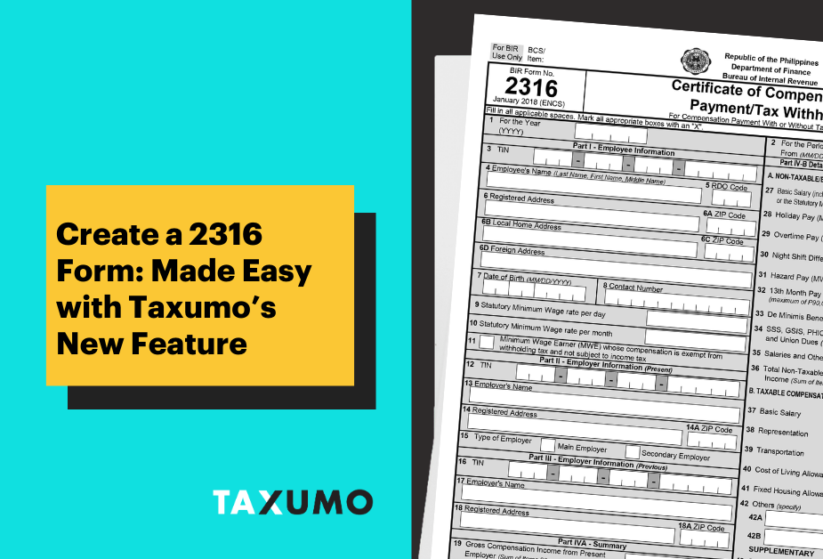 Create a 2316 Form: Made Easy with Taxumo's New Feature | Taxumo - File ...