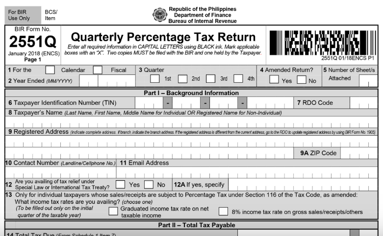 BIR Form 2551Q | Taxumo - File & Pay Your Taxes in Minutes!